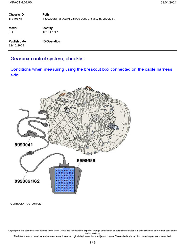 Volvo I Shift Wiring Diagram | PDF | Voltage | Electronics