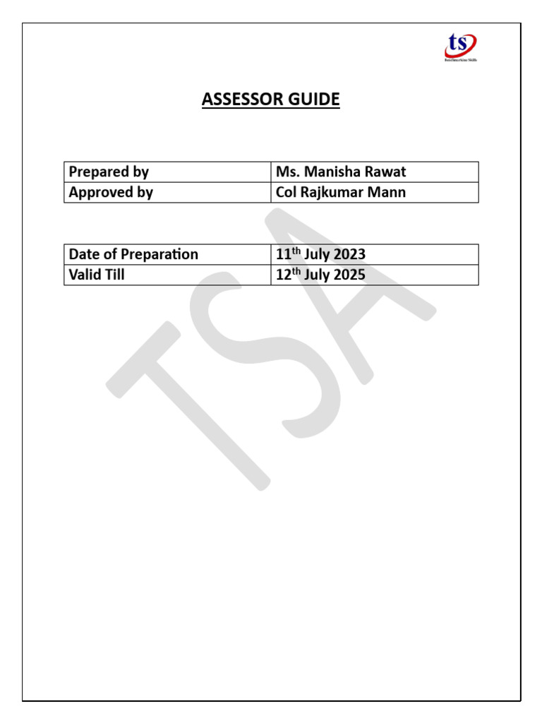 Assessor_Guide | PDF | Educational Assessment | Multiple Choice