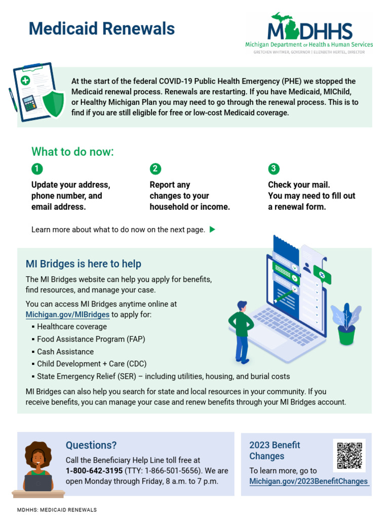 Mdhhs Phe Medicaid Renewals Brochure | PDF | Medicaid | Medicine