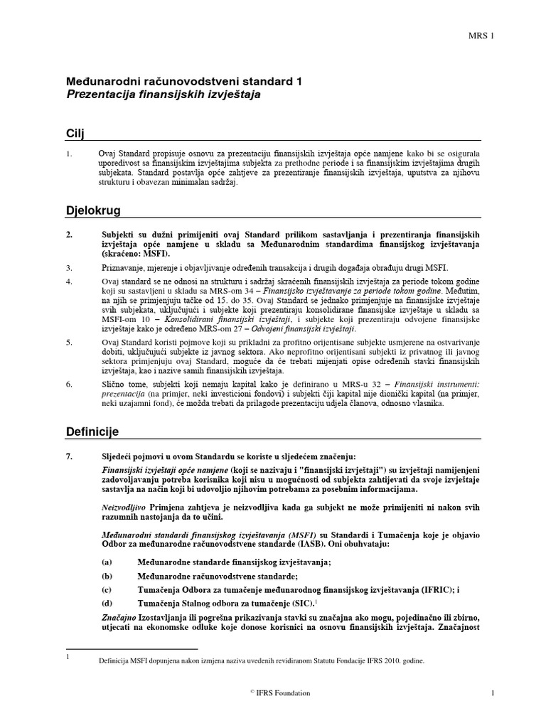 MRS 1 | PDF