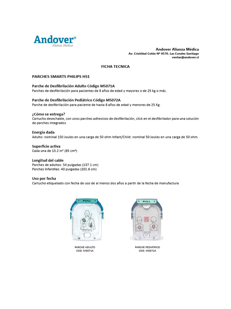 Ficha Tecnica Parches DEA HS1 | PDF