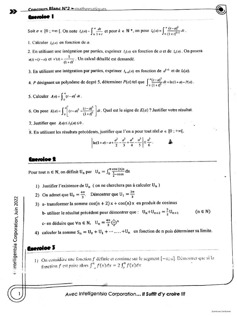 Concours Blanc 2 - 2022 | PDF