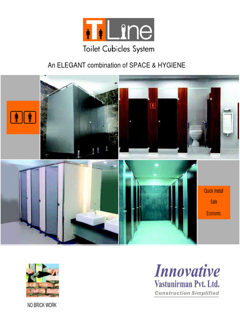 T-Line Toilet Cubicle Systems Overview | PDF | Bathroom | Lamination