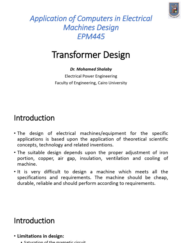 EPM445 - Lecture 1 - Introduction and Materials | PDF | Magnetism | Transformer