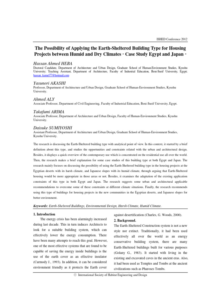 The Possibility of Applying The Earth-Sheltered | PDF | Basement ...