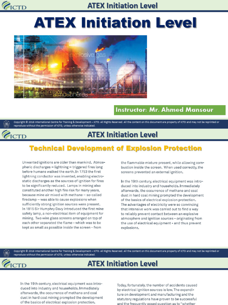 ATEX Initiation Level - Course Materials | PDF | All Rights Reserved ...