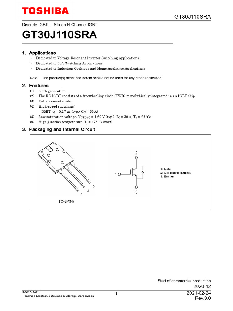 IGBT Data Sheet | PDF | Diode | Field Effect Transistor