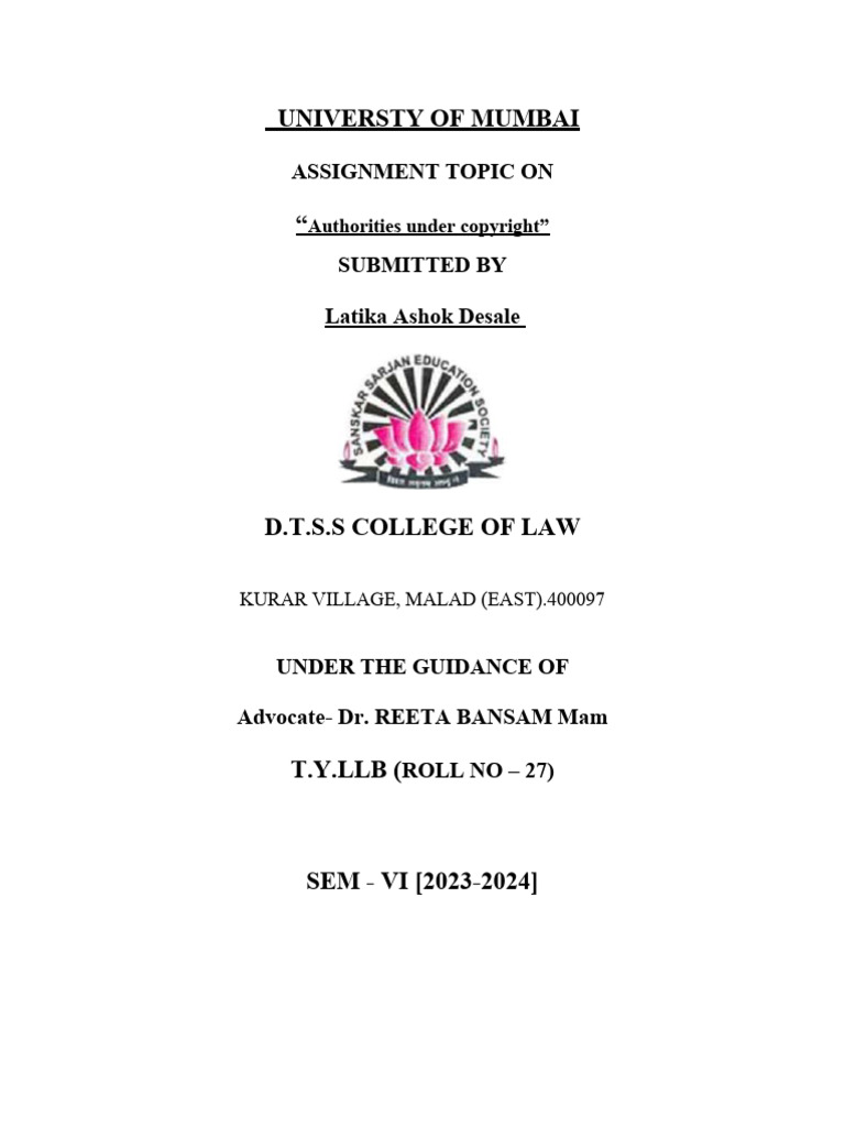 Inteluhual Property Latika | PDF | Copyright | Intellectual Property