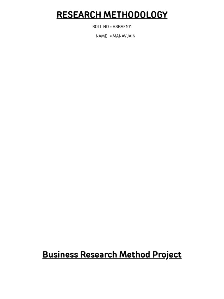 Research Methodology Sujal Ramchandani.docx | PDF | Statistics | Data