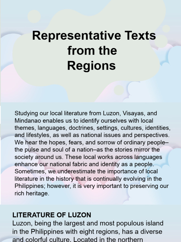 Representative Texts From The Regions | PDF