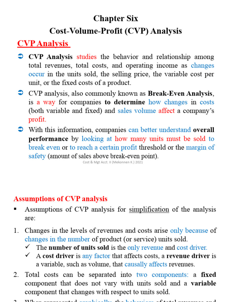 Ch-6 CVP Analisis | PDF | Management Accounting | Financial Accounting