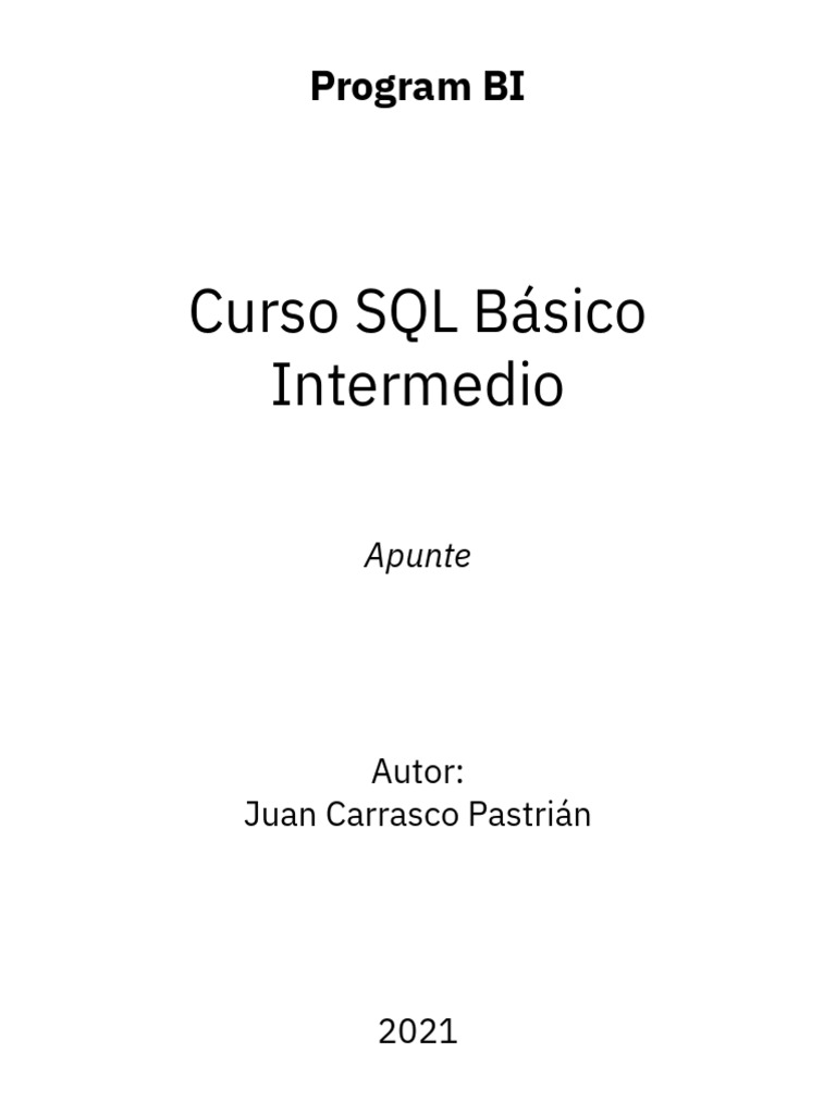 Apunte Curso SQL Server ProgramBI | PDF | SQL | Servidor SQL de Microsoft