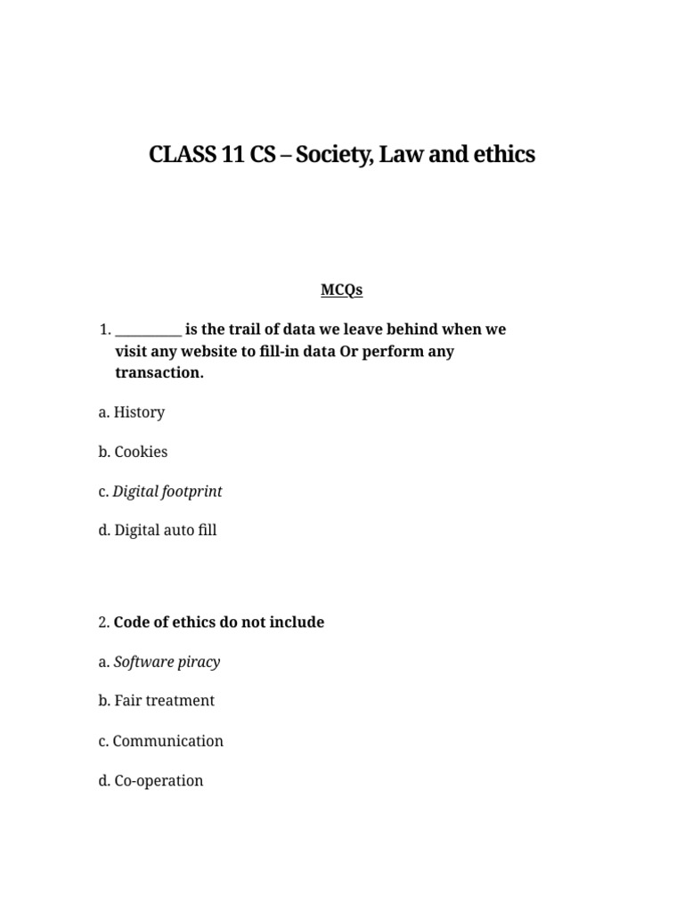 Class 11 Cs Society Law And Ethics Soaring High 1 Pdf Copyright Infringement Security 