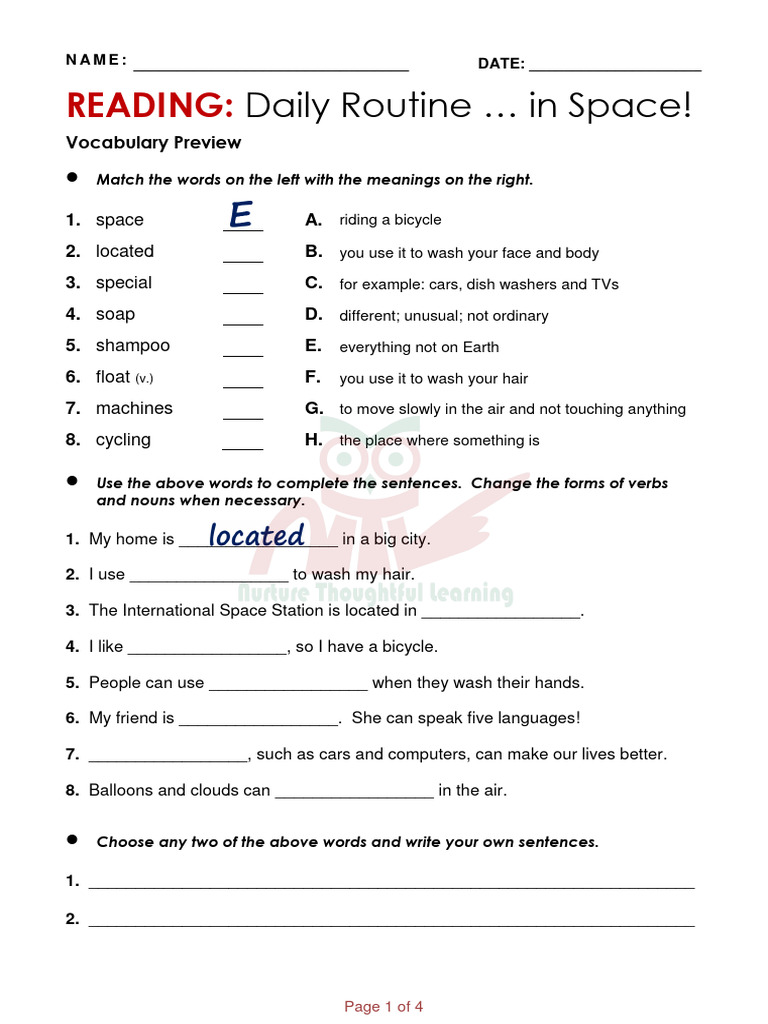 Reading Daily Routine Space | PDF | Linguistics | Language Families