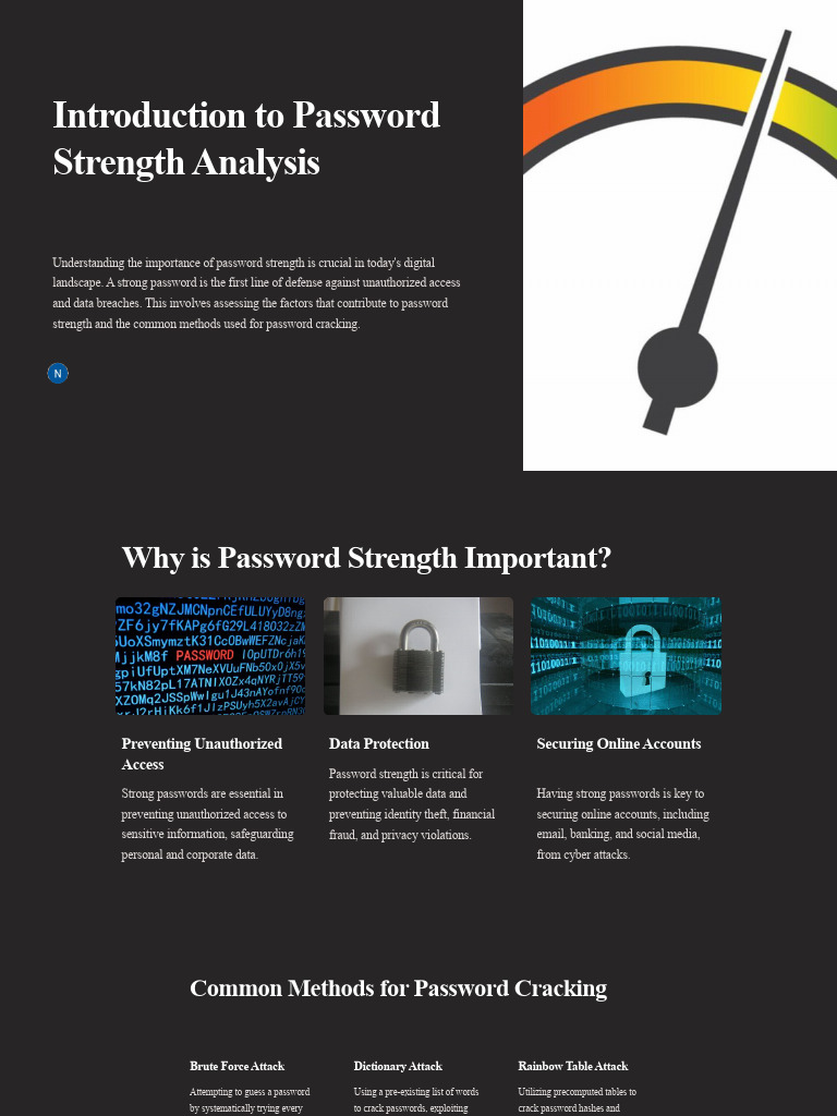 Introduction to Password Strength Analysis | PDF | Password | Security