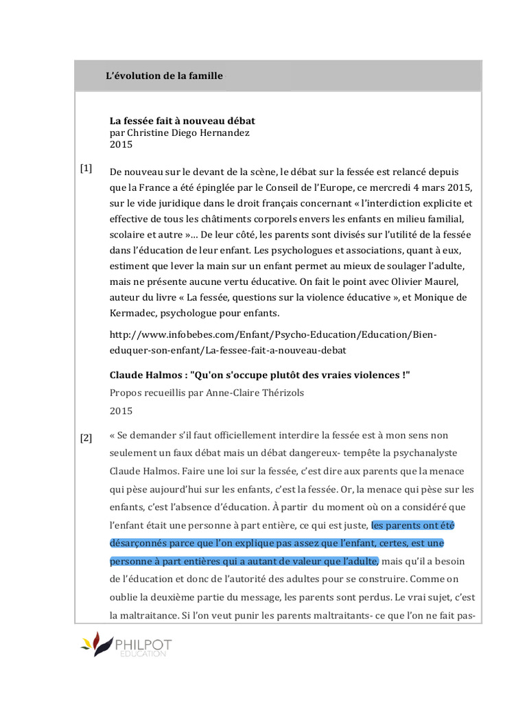 Évolution de la Famille et Éducation | PDF