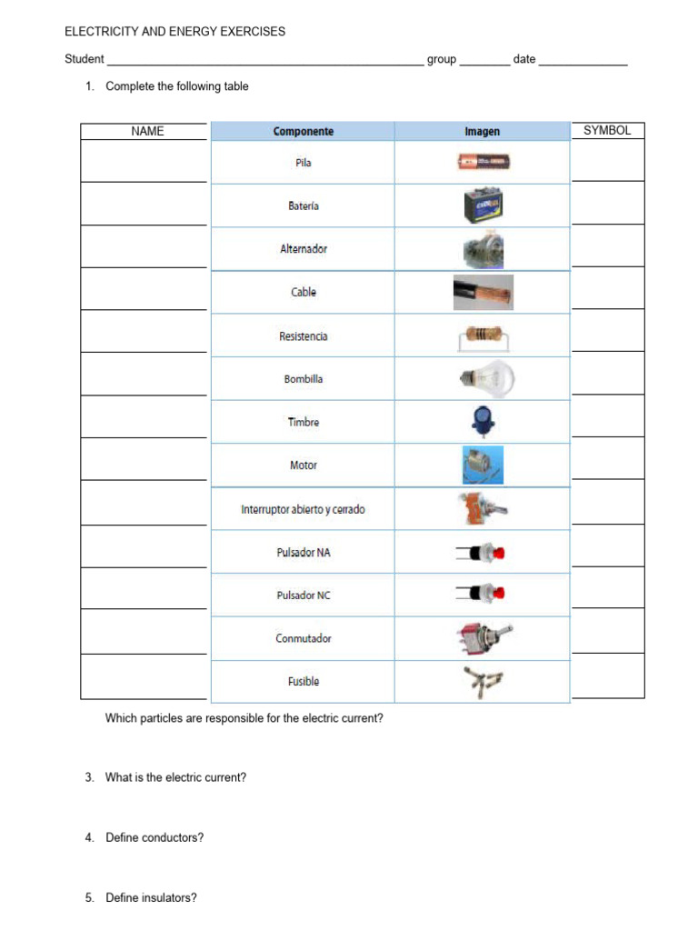 Exercises Electricity | PDF