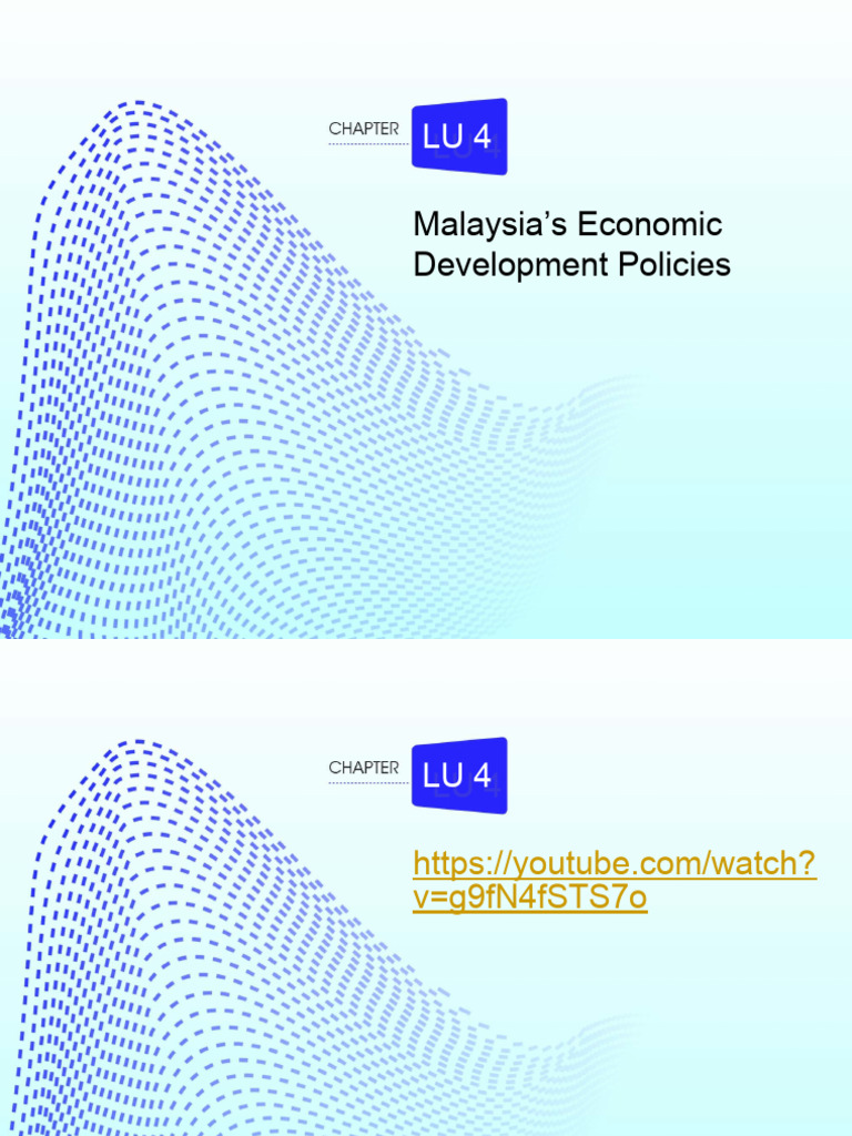 LU4 Malaysian Economic Development Policies | PDF | Malaysia | Privatization