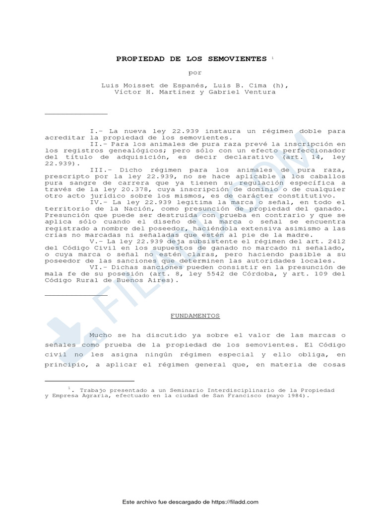 Propiedad de Los Semovientes B8 | PDF | Propiedad | Ley común