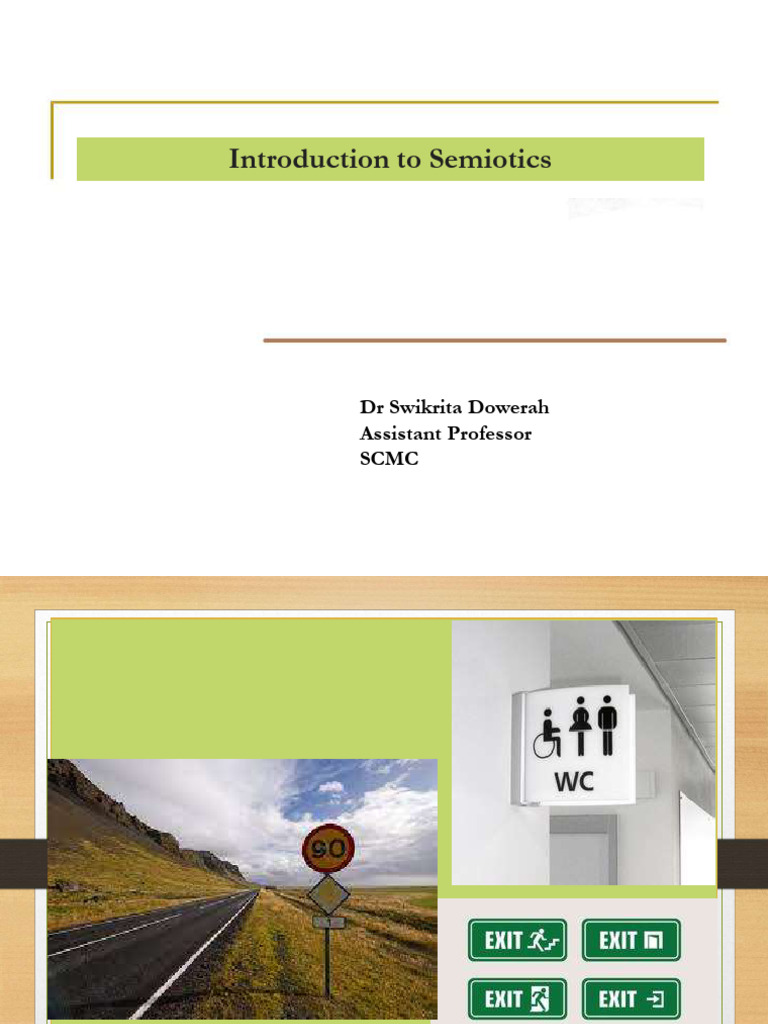 Introduction To Semiotics New | PDF | Semiotics | Semantics