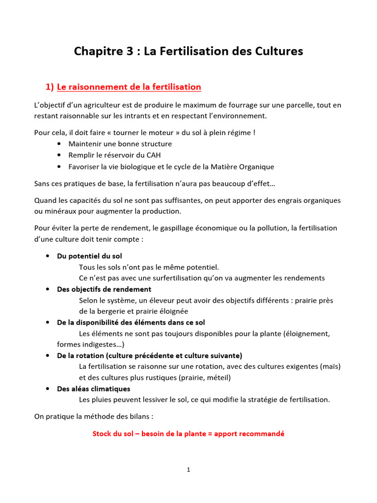Fertilisation et Nutrition des Plantes | PDF | Nitrate | Fertilisant