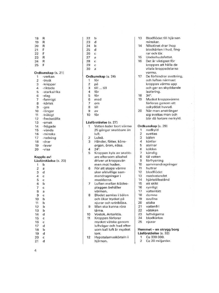 Facit - Text I Fokus | PDF