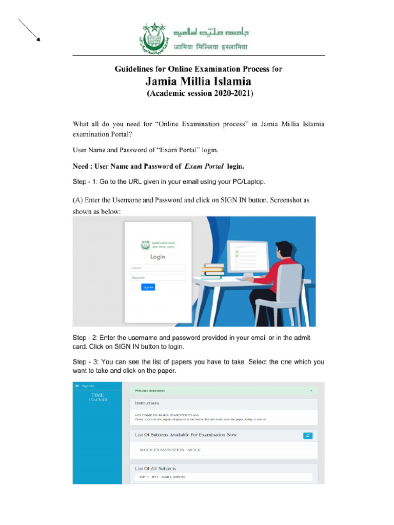 Guidelines For Online Examination Process 2029 | PDF