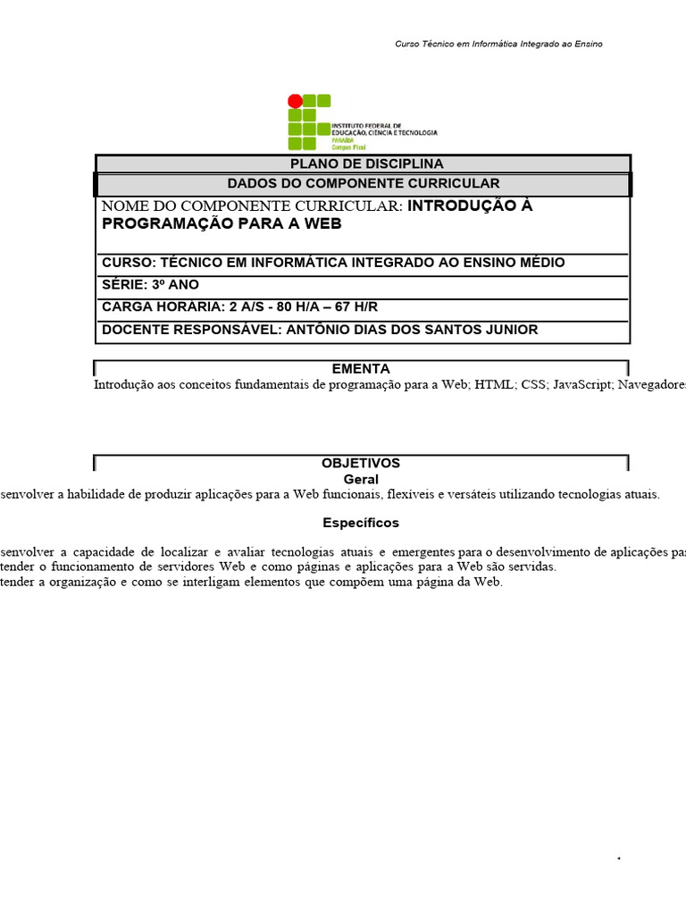 PA ProgWeb | PDF | Html | Internet