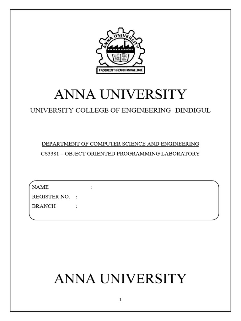 CS3381 - Object Oriented Programming Laboratory | PDF | Class (Computer ... CS3381 - Object Oriented Programming Laboratory | PDF | Class (Computer ...