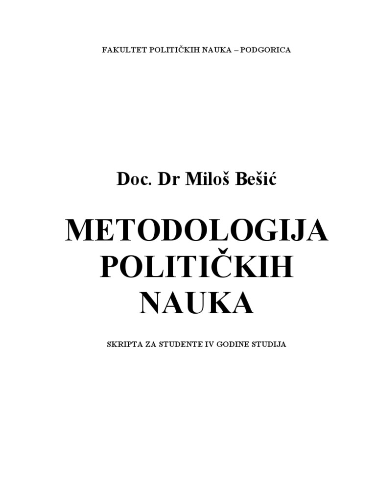 Skripta Metodologija Politickih Nauka Pdf