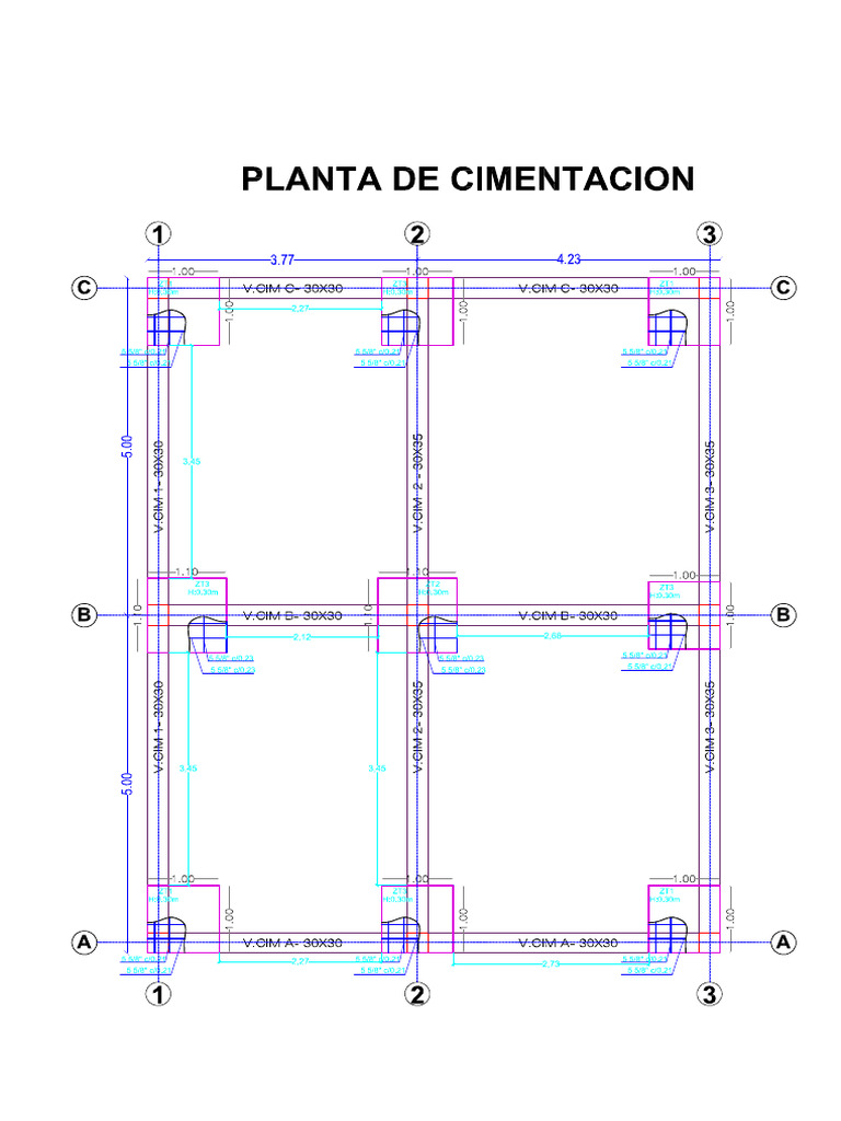 Planta Cimentacion | PDF