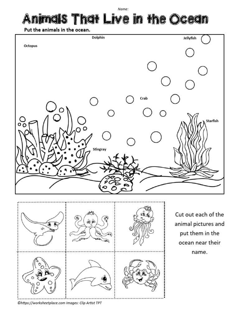 Ocean-Animals-Worksheet | PDF