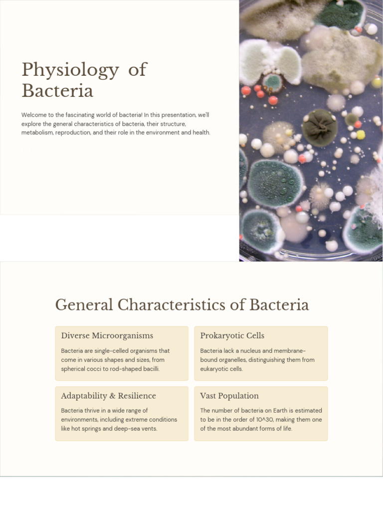 Physiology-of-Bacteria | PDF | Bacteria | Cell (Biology)
