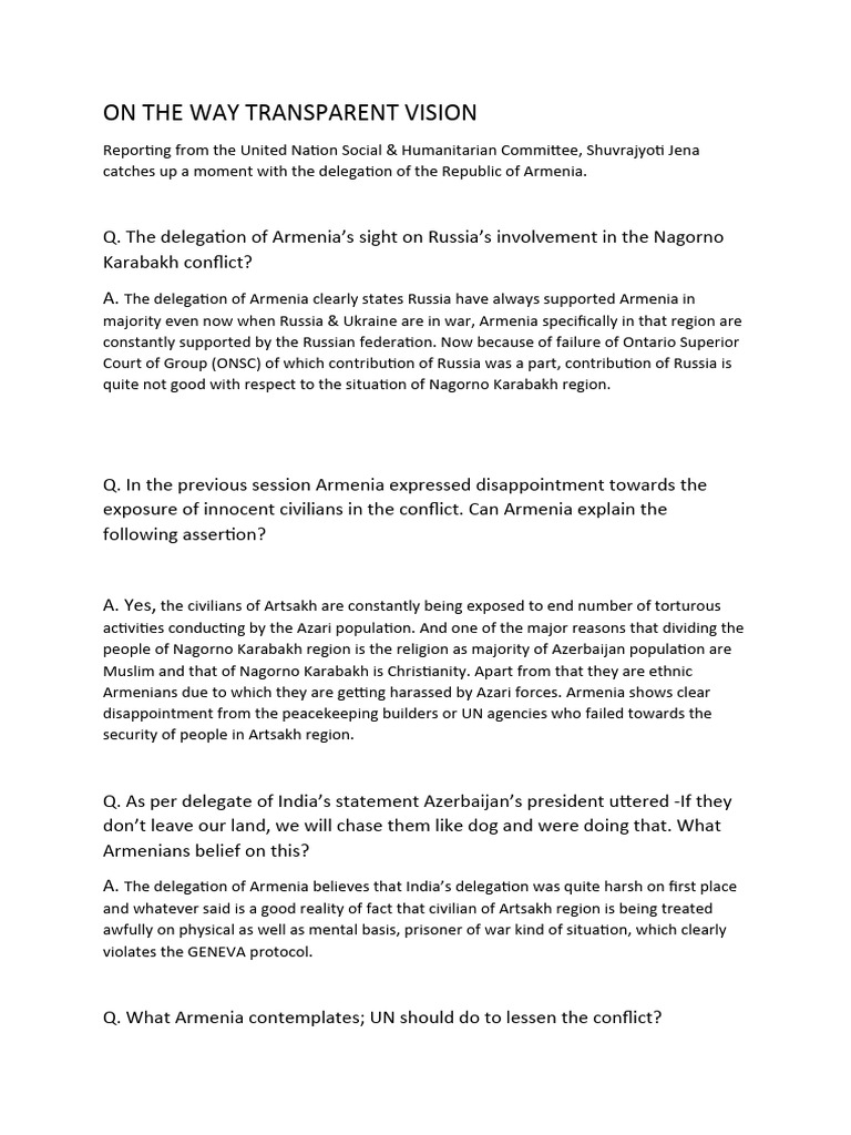 Shuvrajyoti SOCHUM Day2 | PDF | Armenia | International Relations