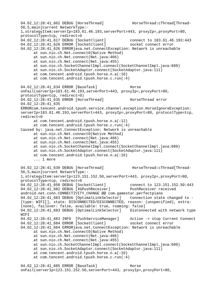 Log-20240402 1230 1 | PDF | Thread (Computing) | Java (Programming Language)