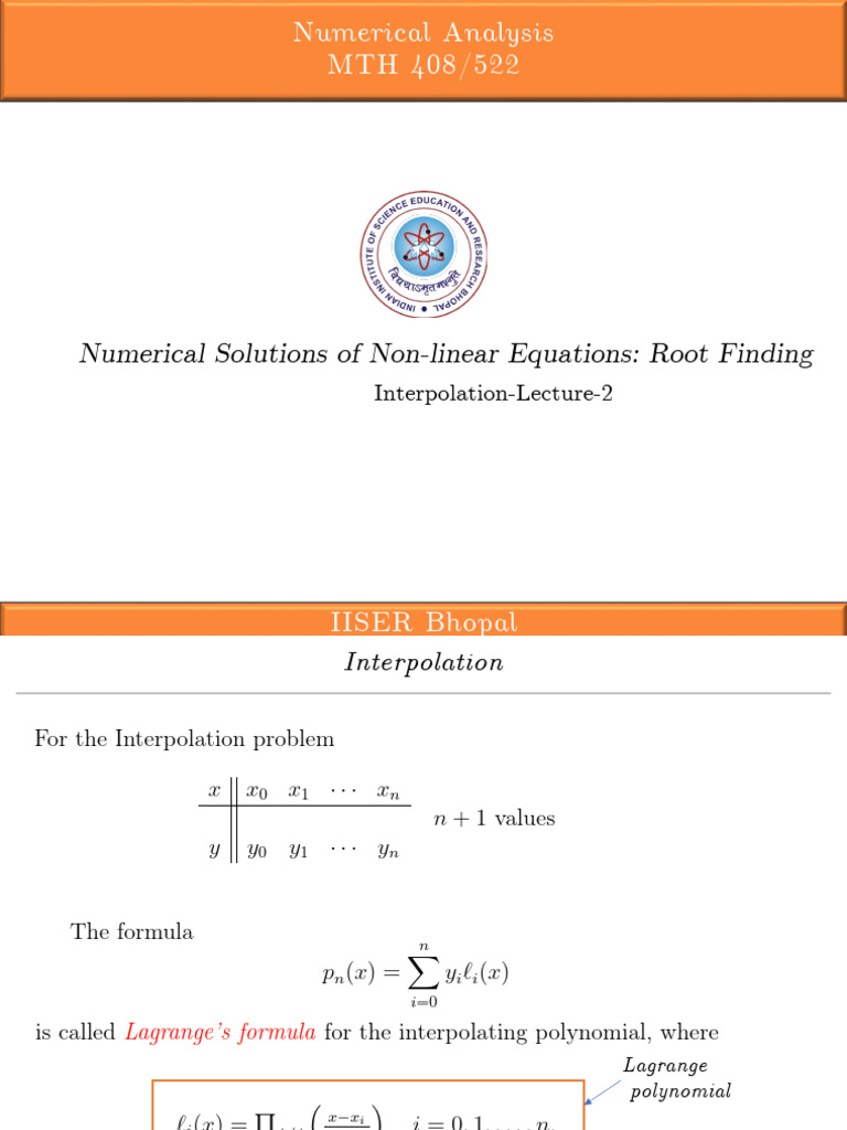 Num Interpolation 2 | PDF | Applied Mathematics | Mathematical Relations