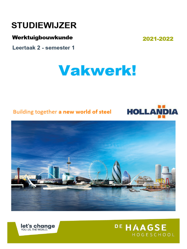 Studiewijzer Semester 1-Leertaak 2 - Vakwerk - Final | PDF