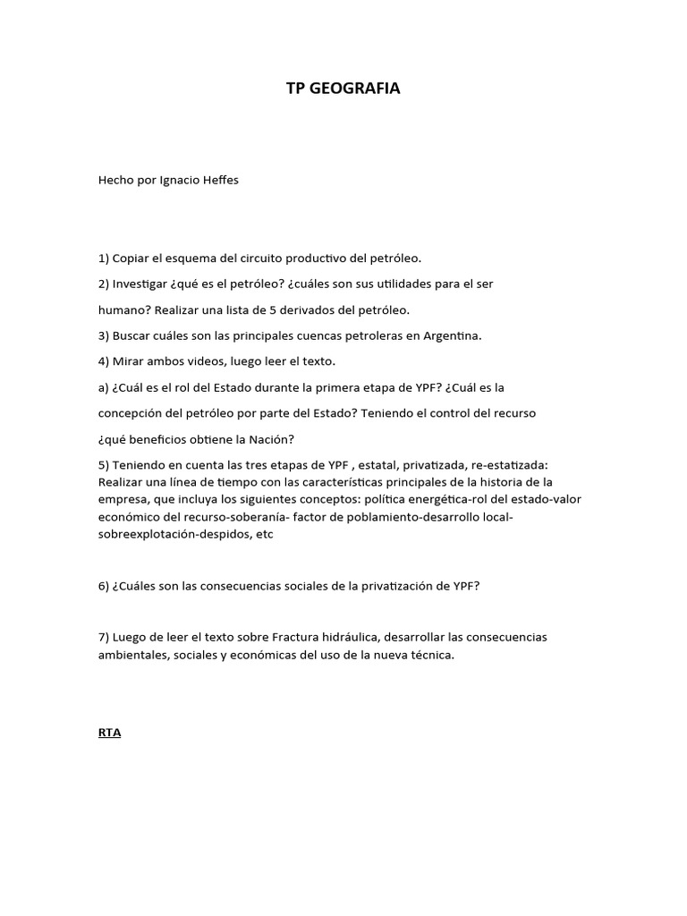 TP Petroleo Geo | PDF | Petróleo | Petroquímico