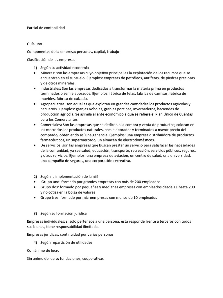 Parcial de contabilidad | PDF | Business | Economias