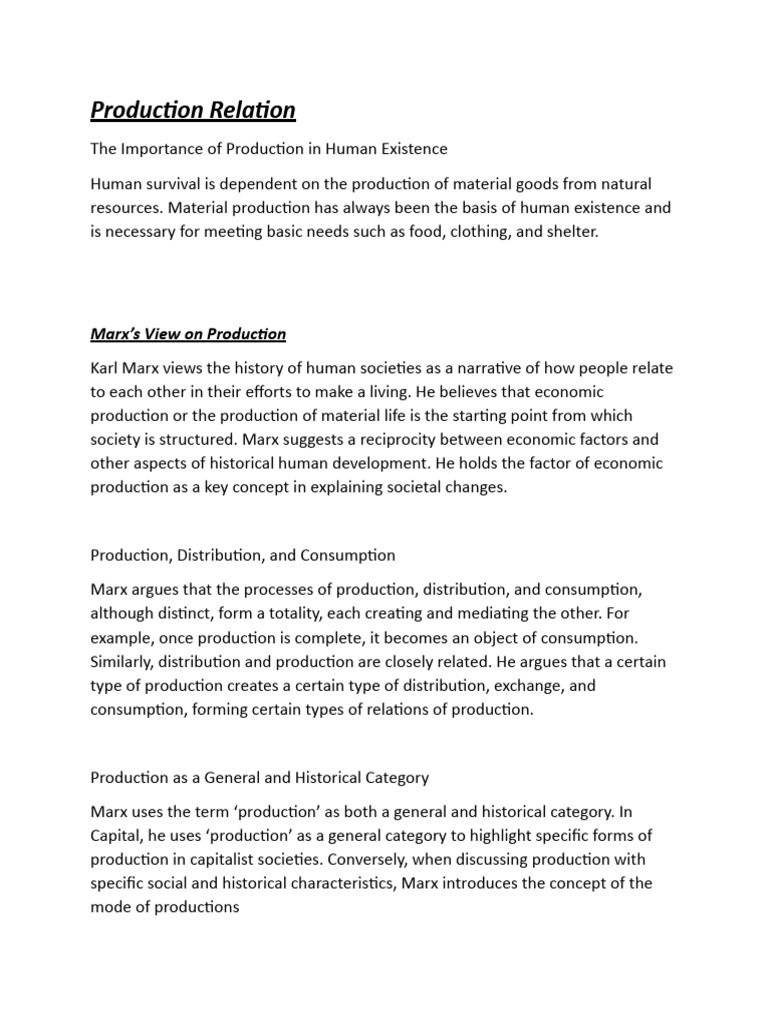 Production Relation | PDF | Capitalism | Anti Capitalism