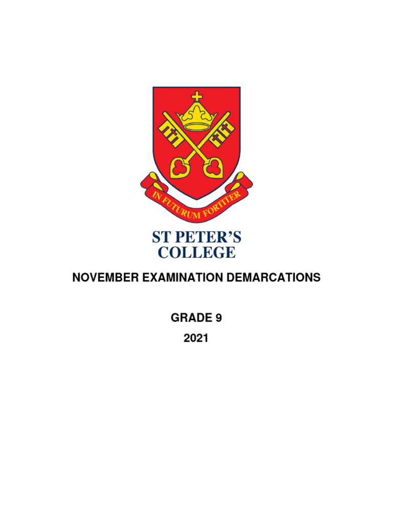 GR 9 Nov Examination Demarcations 2021 | PDF | Mathematics