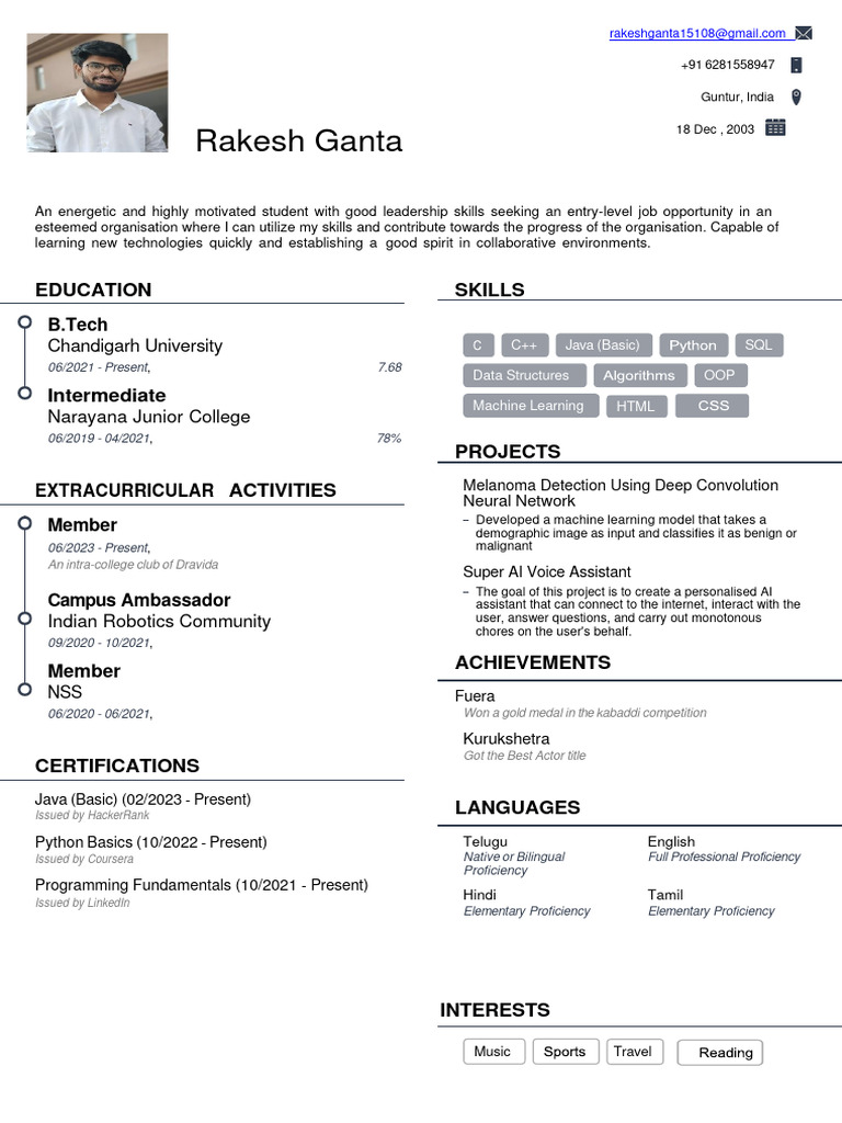 Rakesh Resume | PDF | Artificial Intelligence | Intelligence (AI) & Semantics