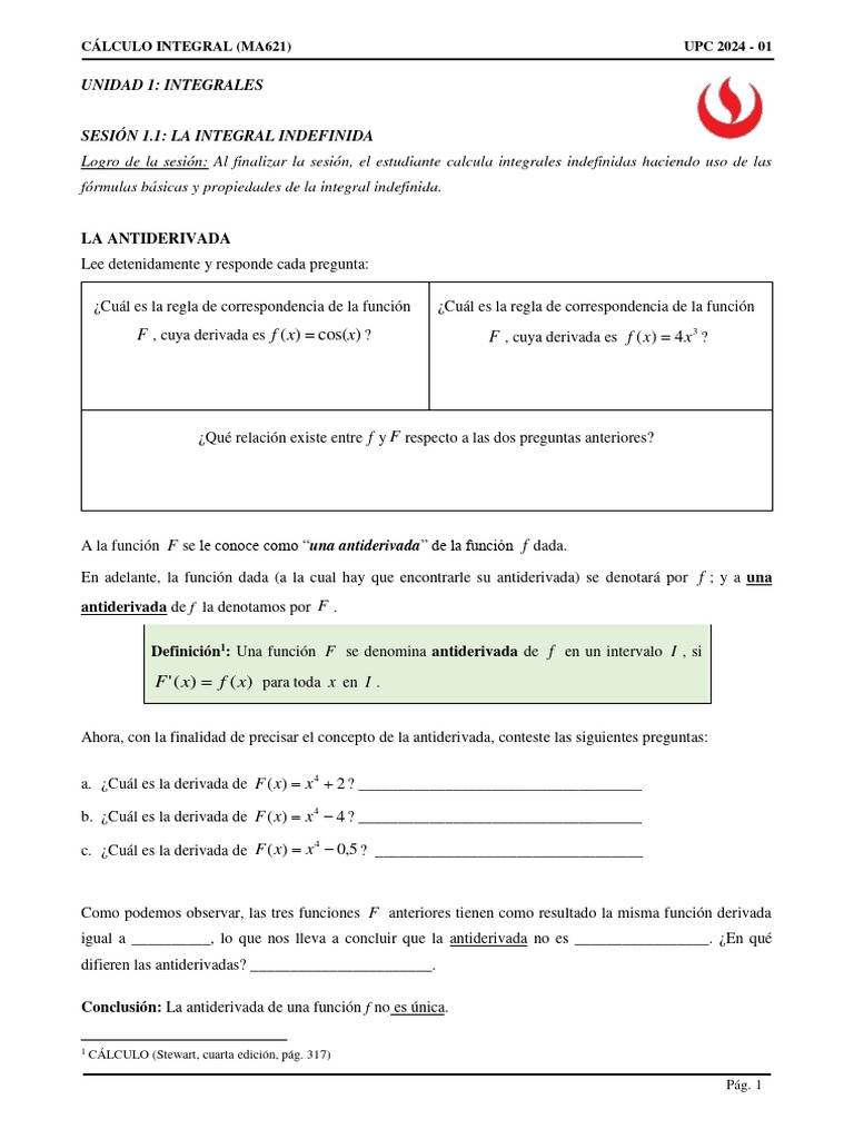 Ma621 202401 0101 | PDF | Integral | Derivado