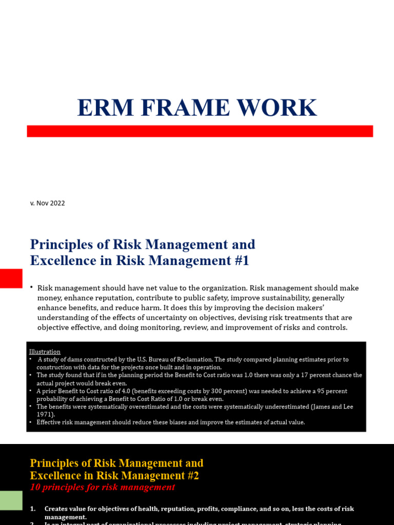 Enterprise Risk Management Framework and KRIS | Download Free PDF ...