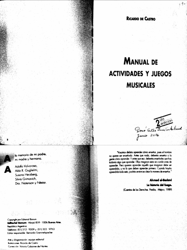 Juegos y Actividades Musicales Ricardo Castro | PDF Juegos y Actividades Musicales Ricardo Castro | PDF