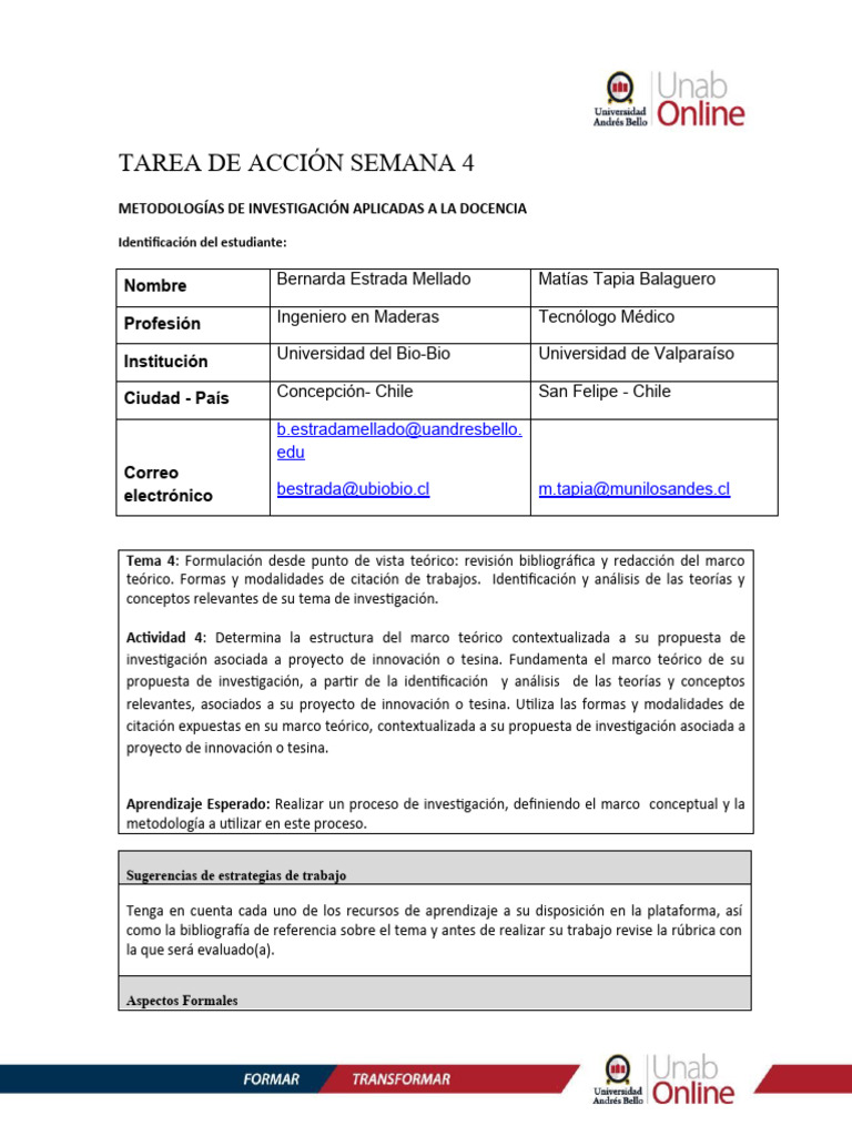 TAREA 4 BE-MT 4 Final | PDF | Cognición | Aprendizaje