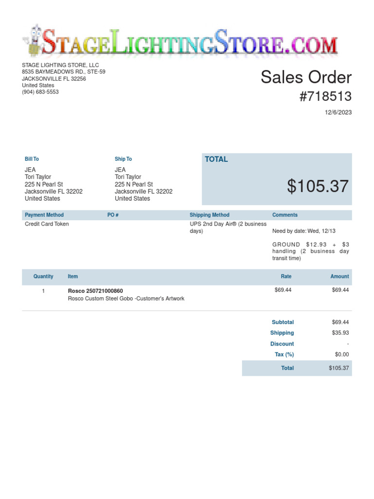 Stage Lighting Store | PDF | Credit Card | United Parcel Service