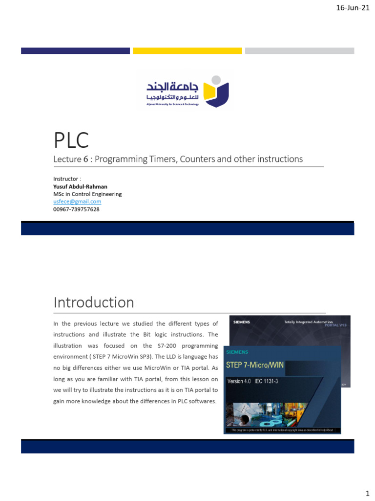 Plc 6 Download Free Pdf Data Type Integer Computer Science