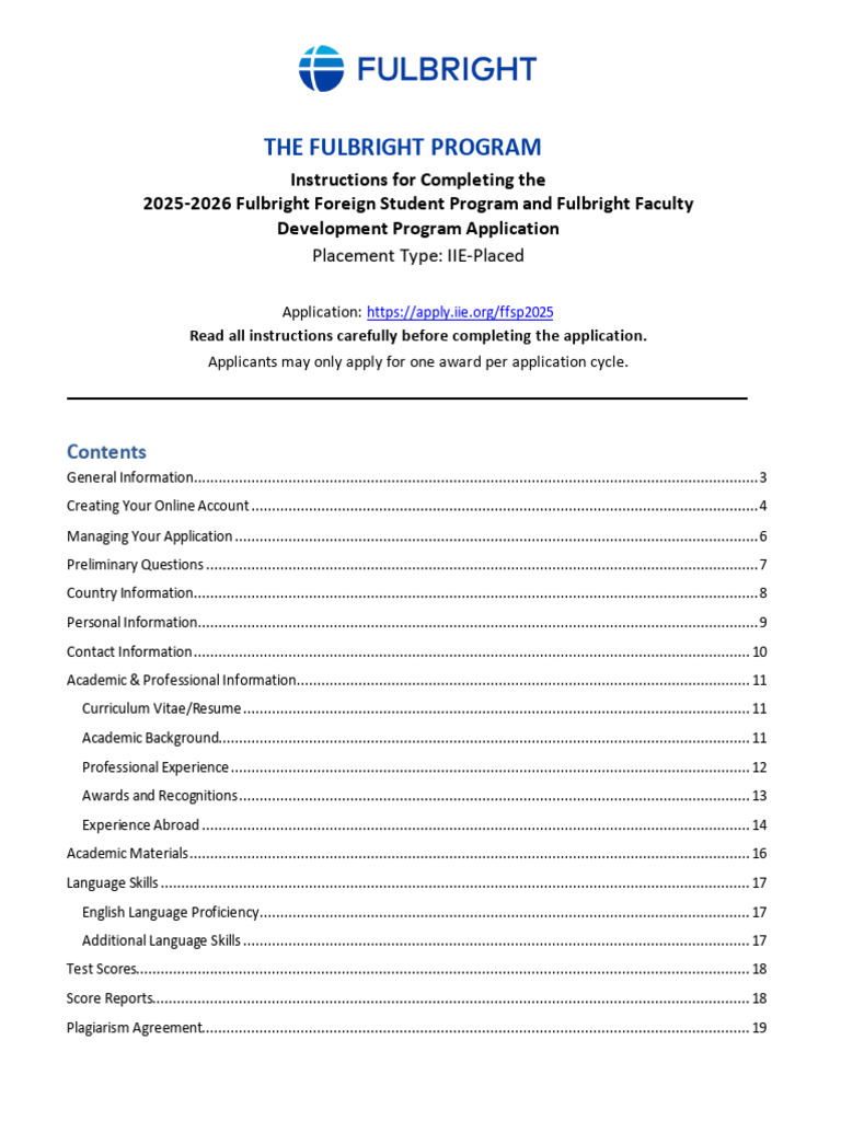 Fulbright-Application-Instructions-2025_2026 (1) | PDF | Academic ...