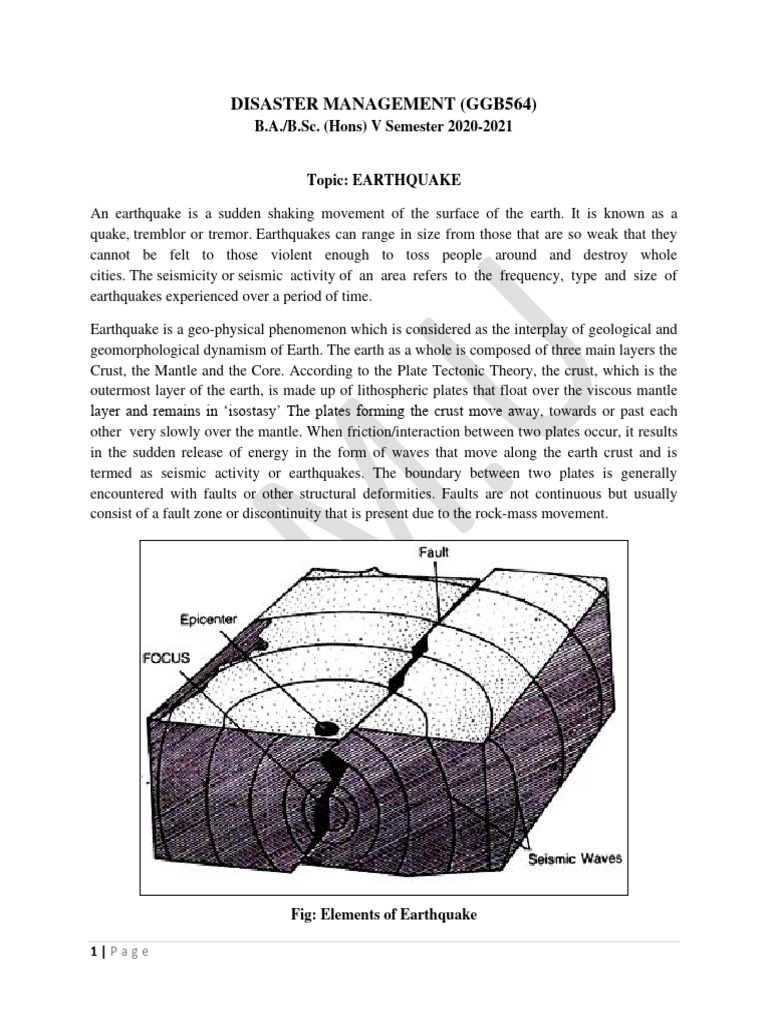 Unit-3 Earthquake and Cyclone | PDF | Earthquakes | Seismology